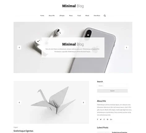 Simple Blog WordPress theme for simple effective blog website - Global